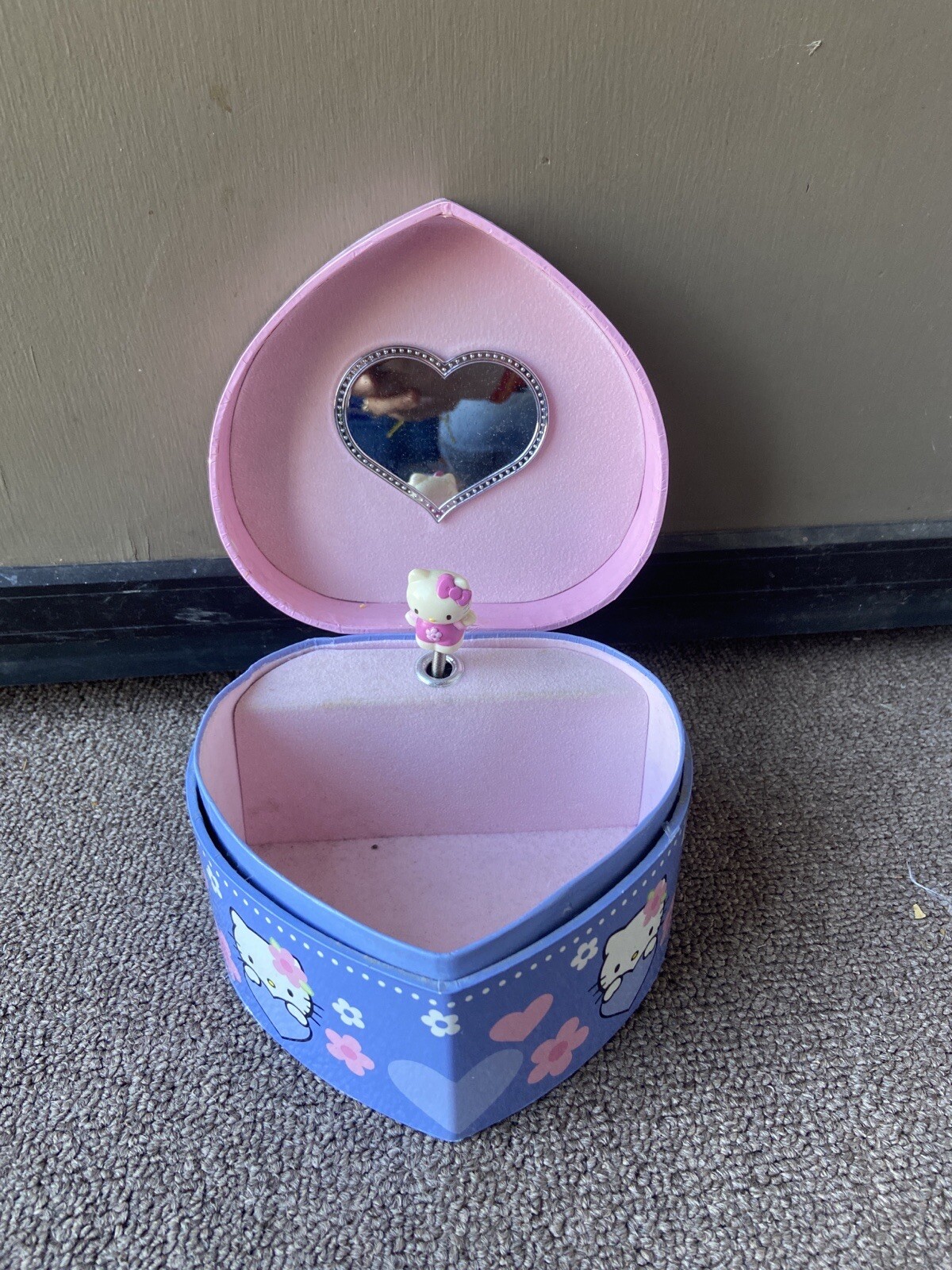 Rare 2001 Vintage Hello Kitty Music Box japan Jewelry Box Purple Pink ...