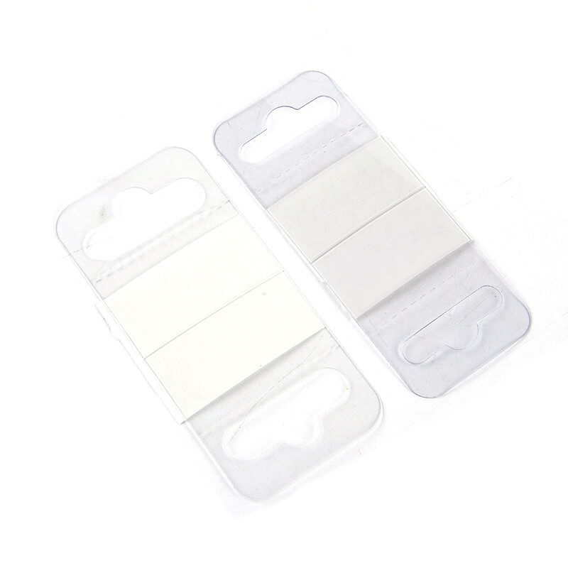 100pcs PVC Slot Hole Adhesive Hang Tags Hook Merchandise Box Bag ...