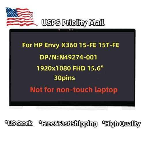 N49274-001 LCD Touch Screen Display Assembly+Bezel for HP envy X360 2 ...