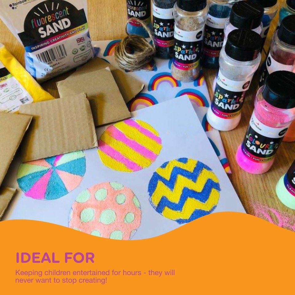 Coloured Craft Sand Decorative Sand Art Card Aquarium Eco Friendly Play ...