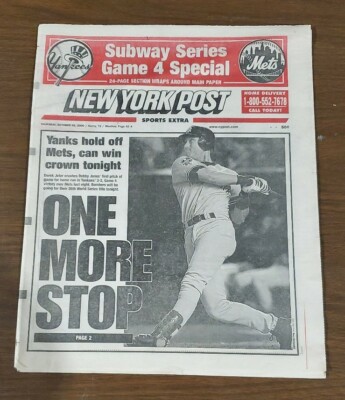 New York Post October 26, 2000 Subway Series Game 4 Special | eBay
