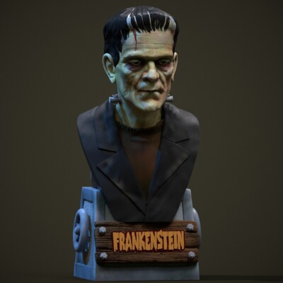 Frankenstein's Monster - Resin Bust Model Kit - 3DPrint - 1/4 Scale | eBay
