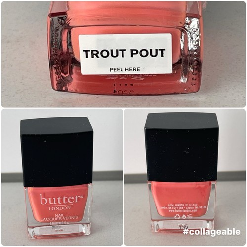 NEW SEALED Small Butter LONDON Nail Lacquer Nail Polish, Trout Pout (0. ...