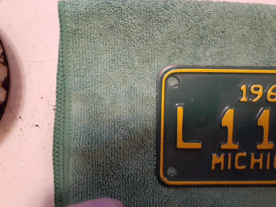 Vintage 1968 Michigan Motorcycle License Plate Harley/Triumph/BSA ...