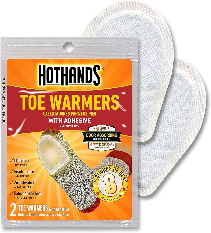 HotHands Toe Warmers - Long Lasting Safe Natural Air Activated Warmers ...