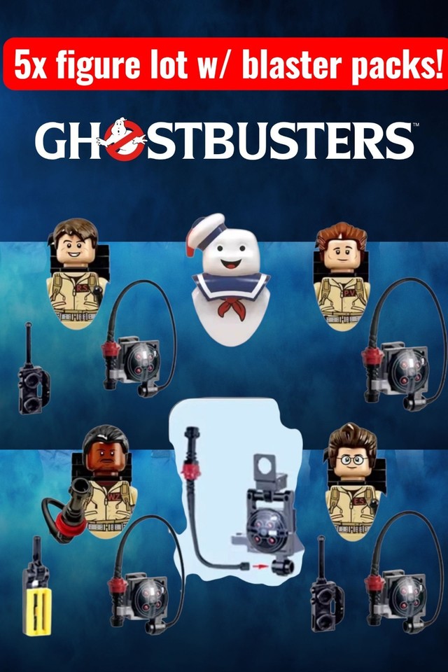 7👻 Minifigure Pack Ghostbusters Stay Puft Marshmallow Man Egon Peter ...