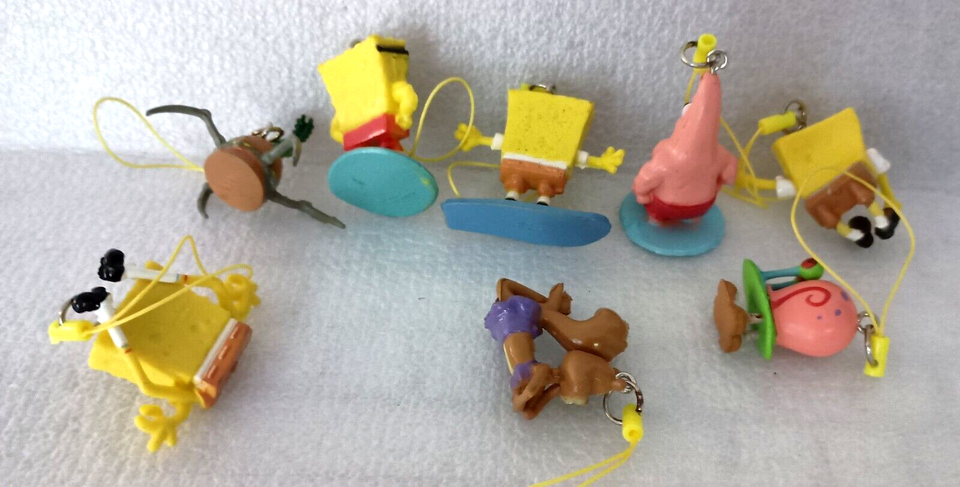 Vtg 8 Mini SpongeBob & Friends Vending Machine Figure Ornament Set NOS ...