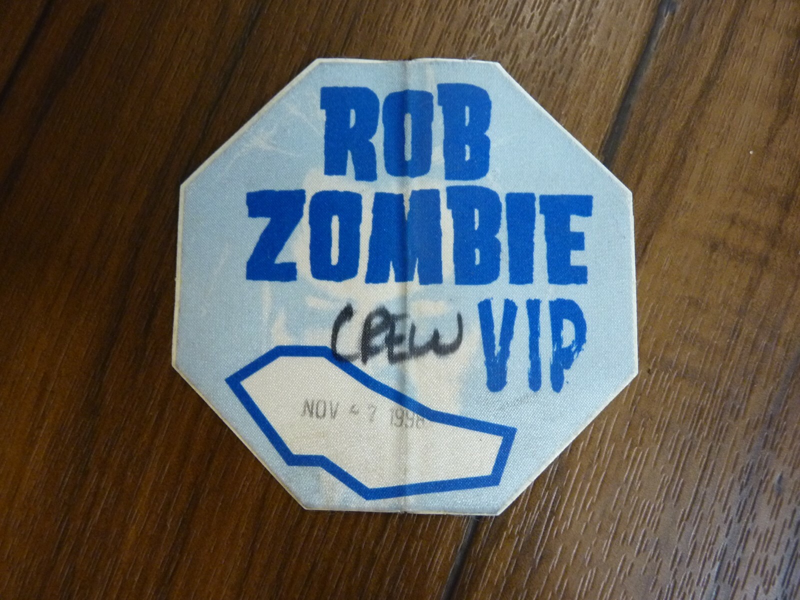 ROB ZOMBIE 1998 VIP CREW Tour Backstage Concert Pass | eBay