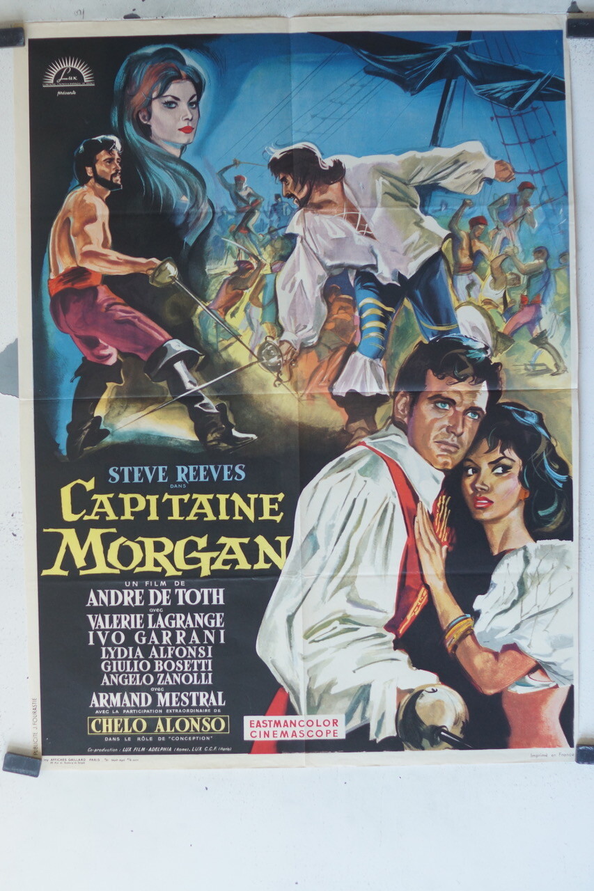 CAPITAINE MORGAN MOVIE POSTER ORIGINAL (60X80) Steve Reeves , Valerie ...