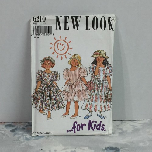 New Look 6210 flower girl ruffle dress vintage UNCUT sewing Pattern ...