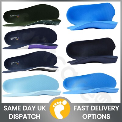 Slimflex Orthotic Insoles Full Range - Arch Support & Contoured Heel ...