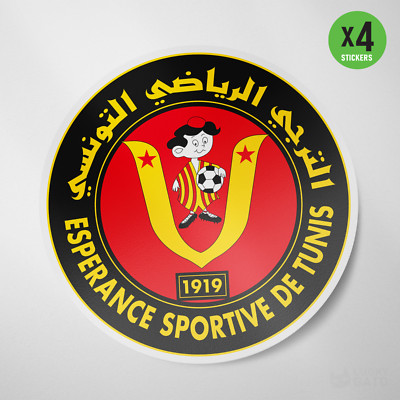 Esperance Sportive Tunis Tunisia 4 Pack Sticker Vinyl Decal Soccer ...
