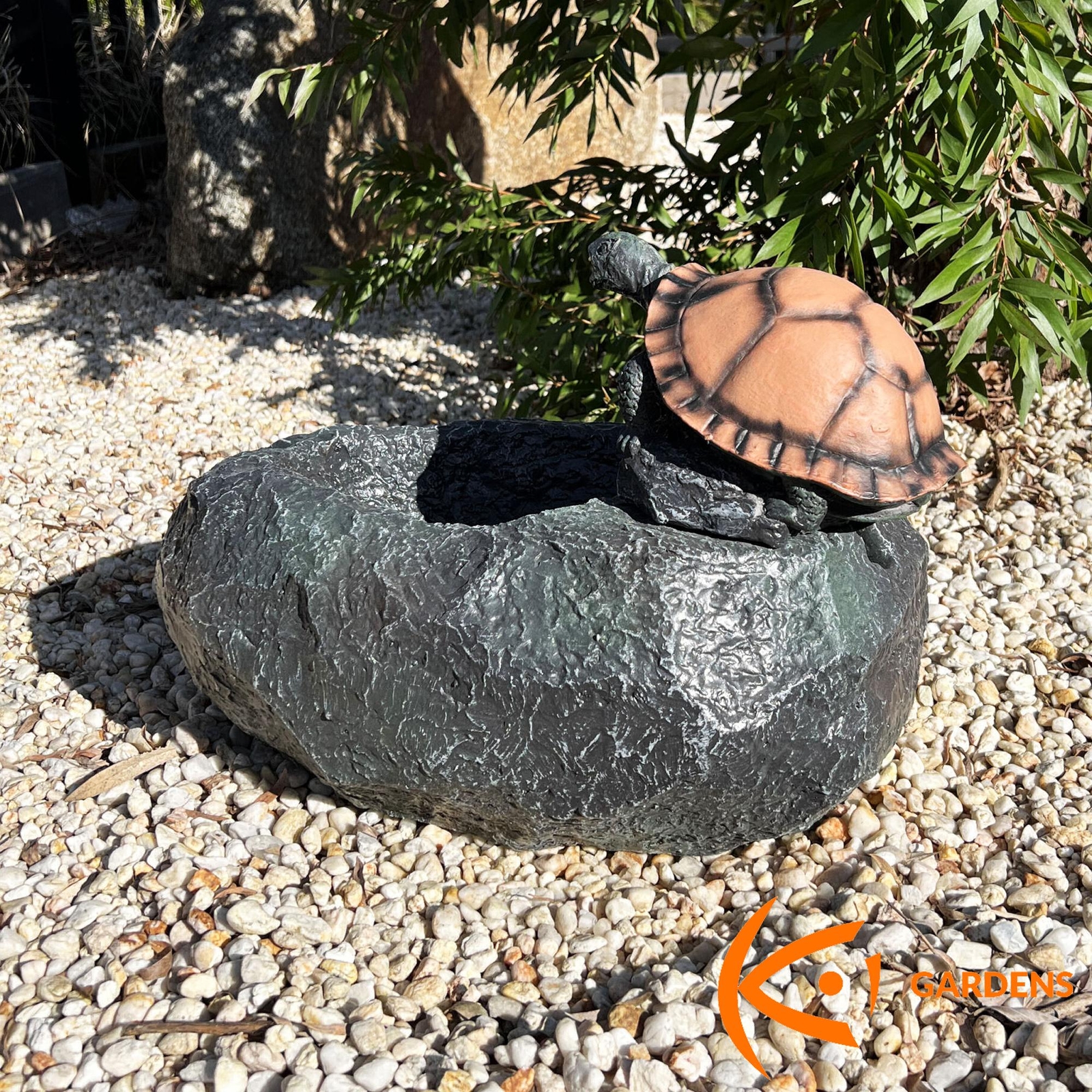 Koi Garden Solar Water Fountain Turtle Spitter Outdoor Battery Garden ...