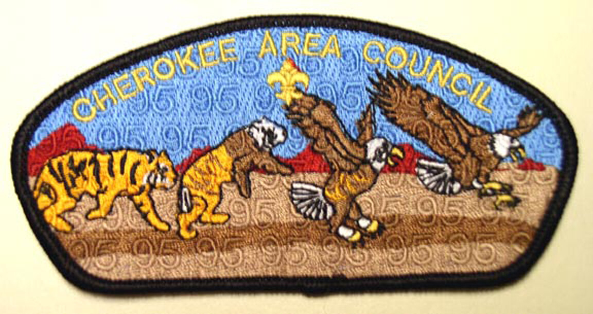 Cherokee Area Council 95th Ann CSP - "Tiger to Eagle" - Black - SA72 | eBay