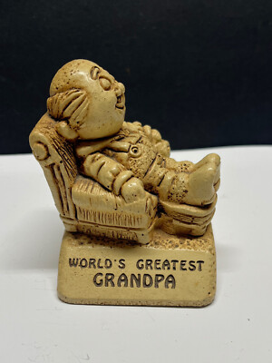 Vintage World's Greatest Grandpa Statue Figurine | eBay