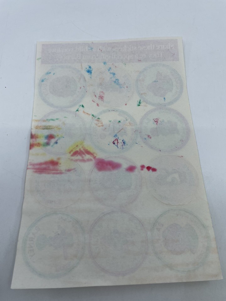 Vintage Barney Sticker Sheet 12 Stickers Unused | eBay