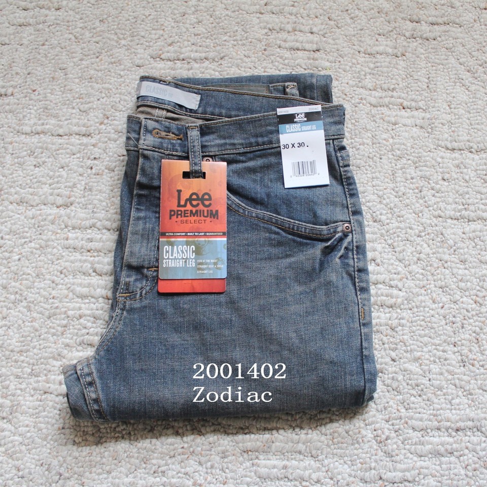 NEW Lee Men's Premium Select Denim Classic Straight Leg Jeans 20014 ...