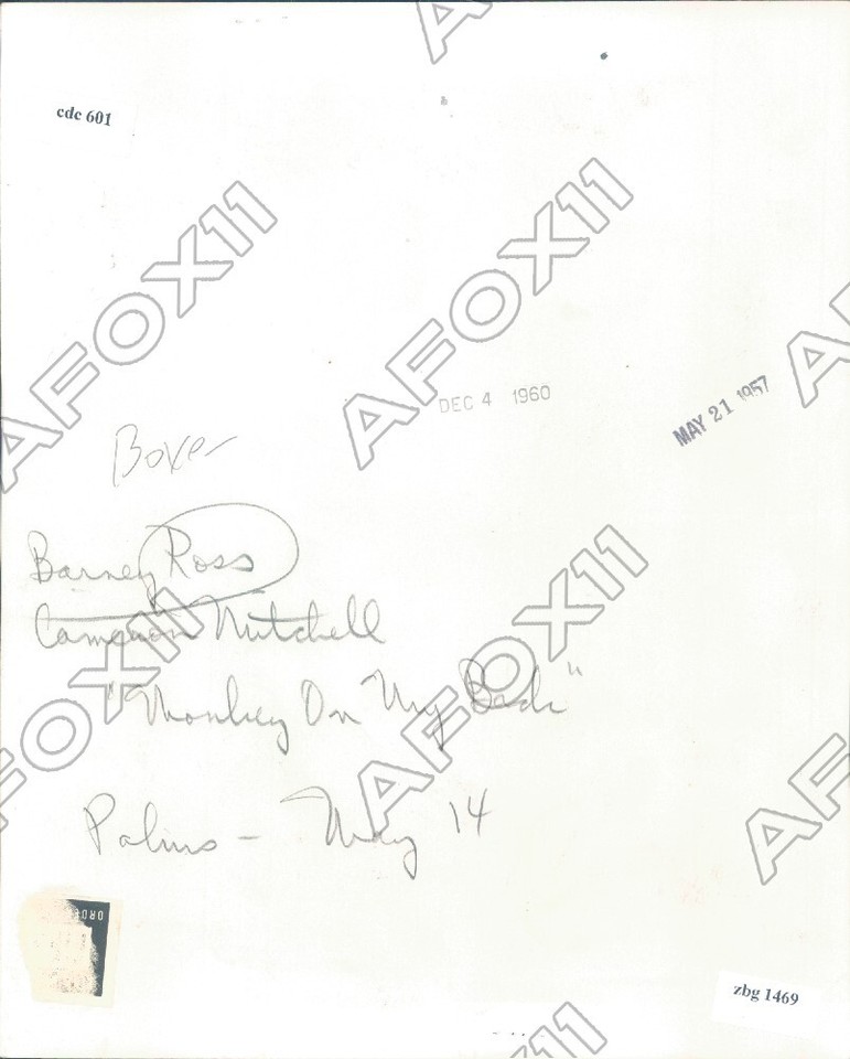 1957 Actor Cameron Mitchell Played Boxer Barney Ross in Movie Press ...