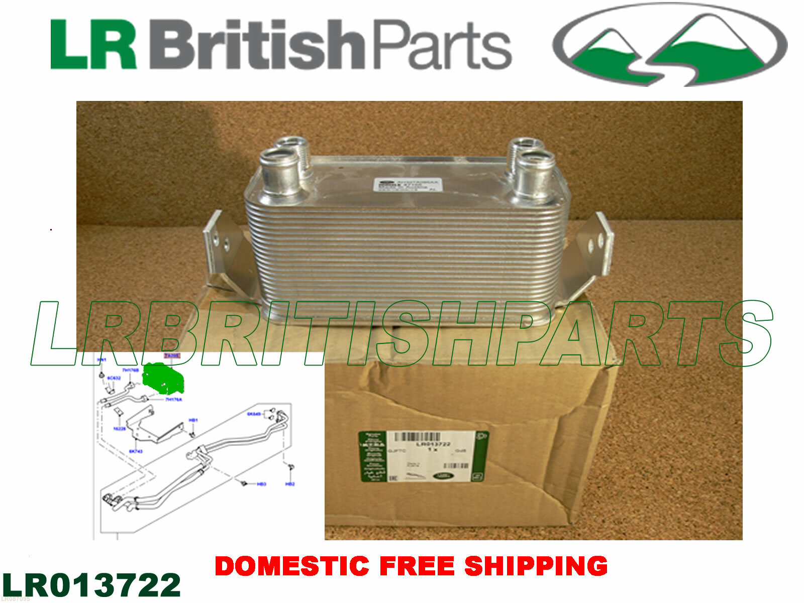 GENUINE LAND ROVER TRANSMISSION OIL COOLER RANGE ROVER SPORT 10-13 LR4 ...