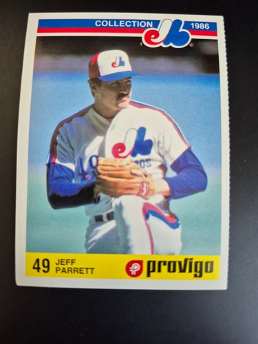 1986 COLLECTION PROVIGO MONTREAL EXPOS / 25 OF 28 JEFF PARRETT | eBay