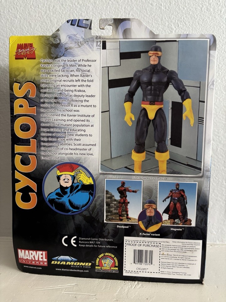 Marvel Select CYCLOPS X-Men Action Figure Diamond Select 6" NEW SEALED ...