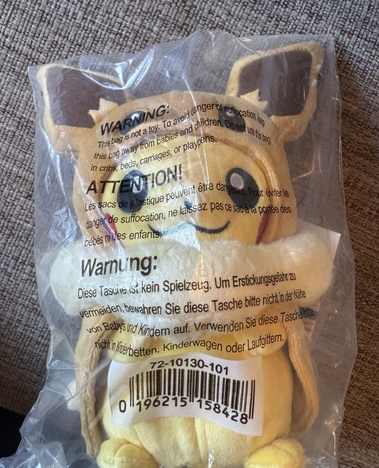 Eevee Cape Pikachu Poké Plush - Pokemon Center 2025 Exclusive - 9 inch ...