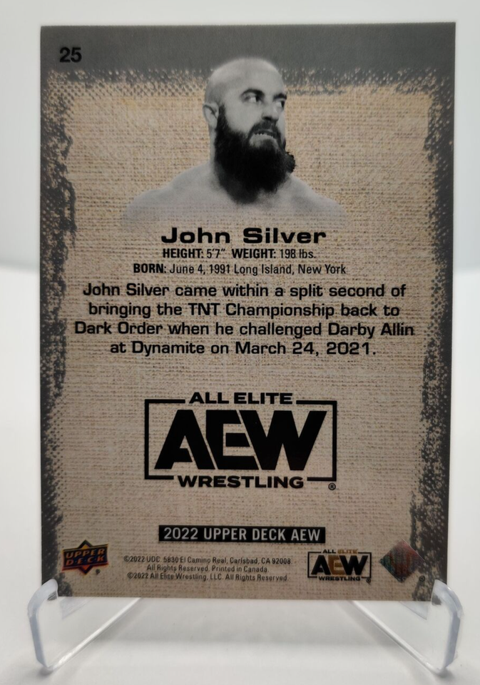2022 Upper Deck AEW #25 JOHN SILVER Wrestling card DARK ORDER | eBay