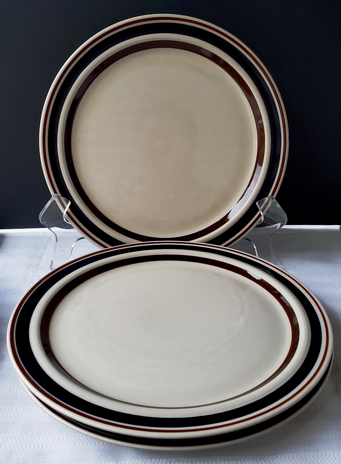 Set of Three Vintage Newcor Japan Eclipse Stoneware Plates | eBay