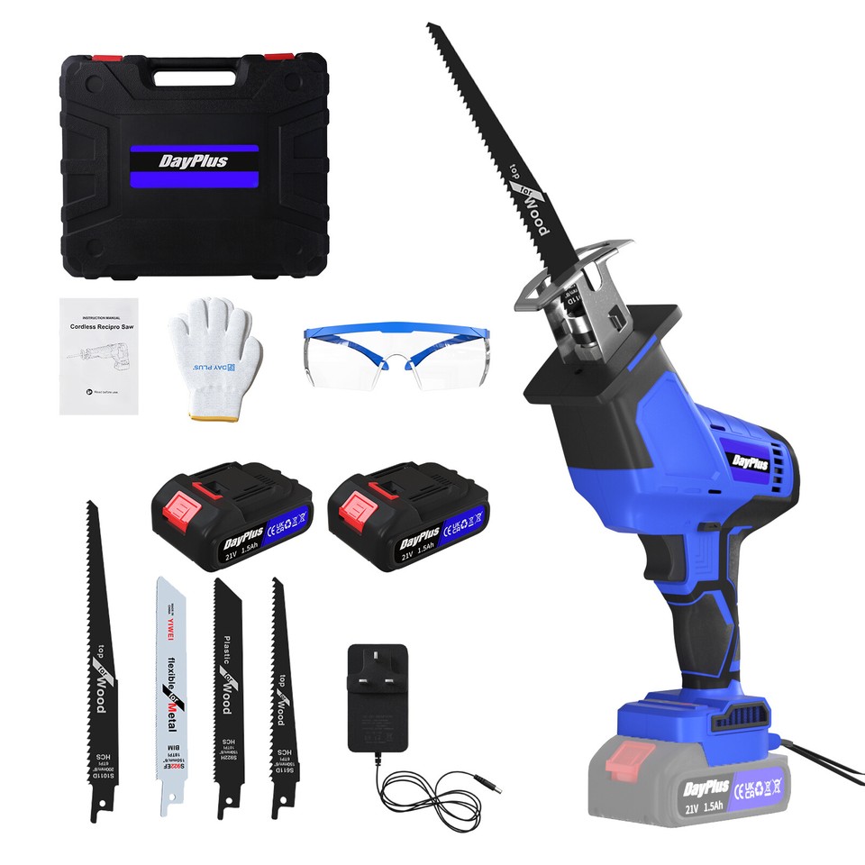 Wood Metal Plastic Cutter Electric Cordless Reciprocating Saw Hand Held ...