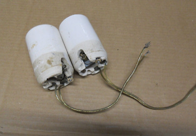 2 Vintage ceramic porcelain Mogul light fixture for parts / restoration ...