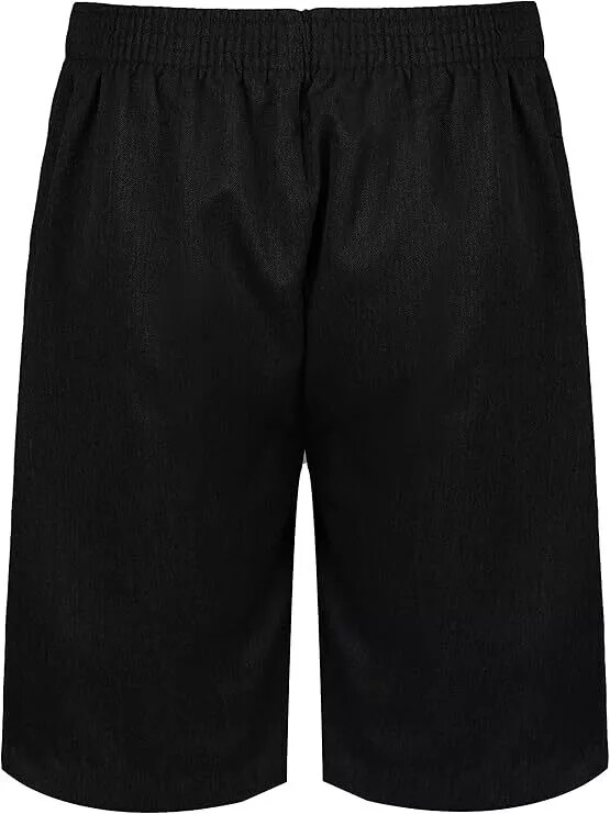 3 Pack Boys Plus Size School Half Elasticated Generous Waist Sturdy Fit ...