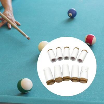 10Pcs Pool Cue Tips and Ferrules Professional Replacement Pool Stick ...