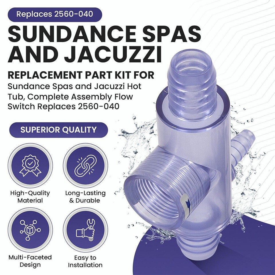 2560-040 Flow Switch for Sundance Spas,Jacuzzi Hot Tub,Sweetwater Spas ...