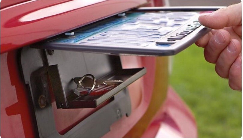 “License Plate Spare Key Hider – Hidden Key Storage for Car, Discreet ...