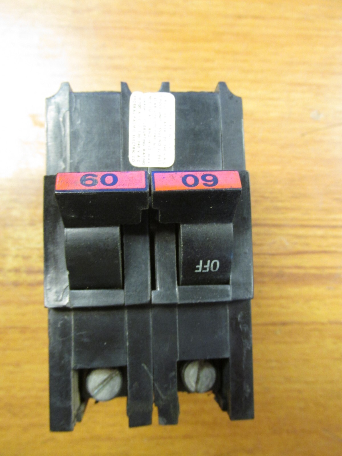 Federal Pacific Stab-Lok Breaker 2P, 60A, Cat# NA260 ... I-20F | eBay