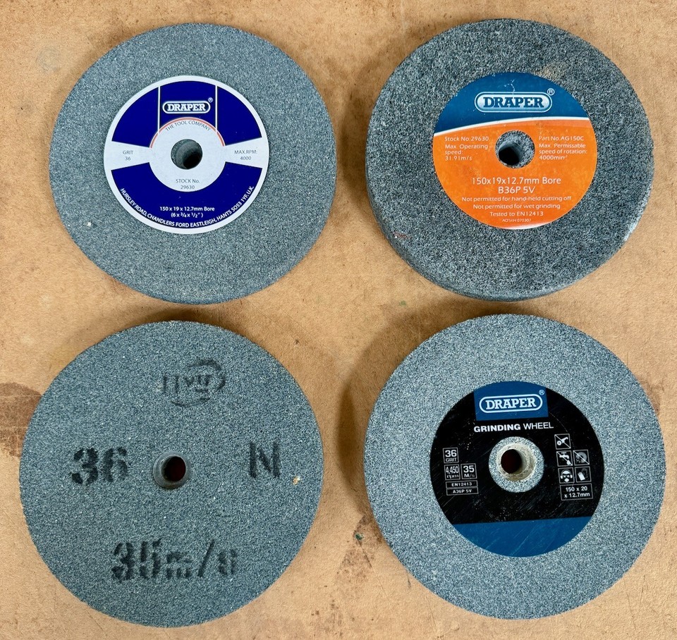 Genuine Draper Grinding Wheel 29630 / Discs / Bench Grinder Stones 36 ...