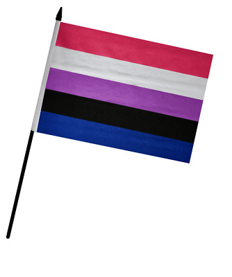 Genderfluid Pride Hand Flag (9" x 6") | eBay