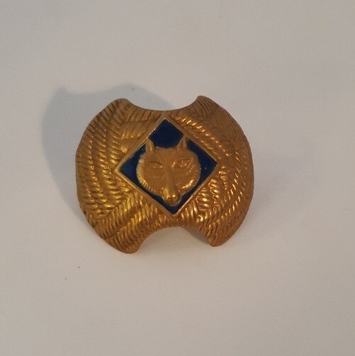 Vintage Boy Scouts of America BSA Cub WOLF Neckerchief Clip Bolo Slide ...