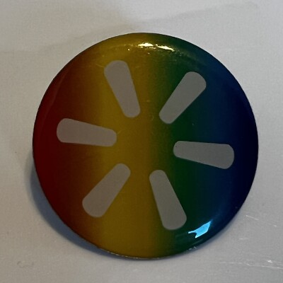 Walmart Gay Pride Month Associate Lapel Pin LGBQT+ Rainbow RARE Wal ...