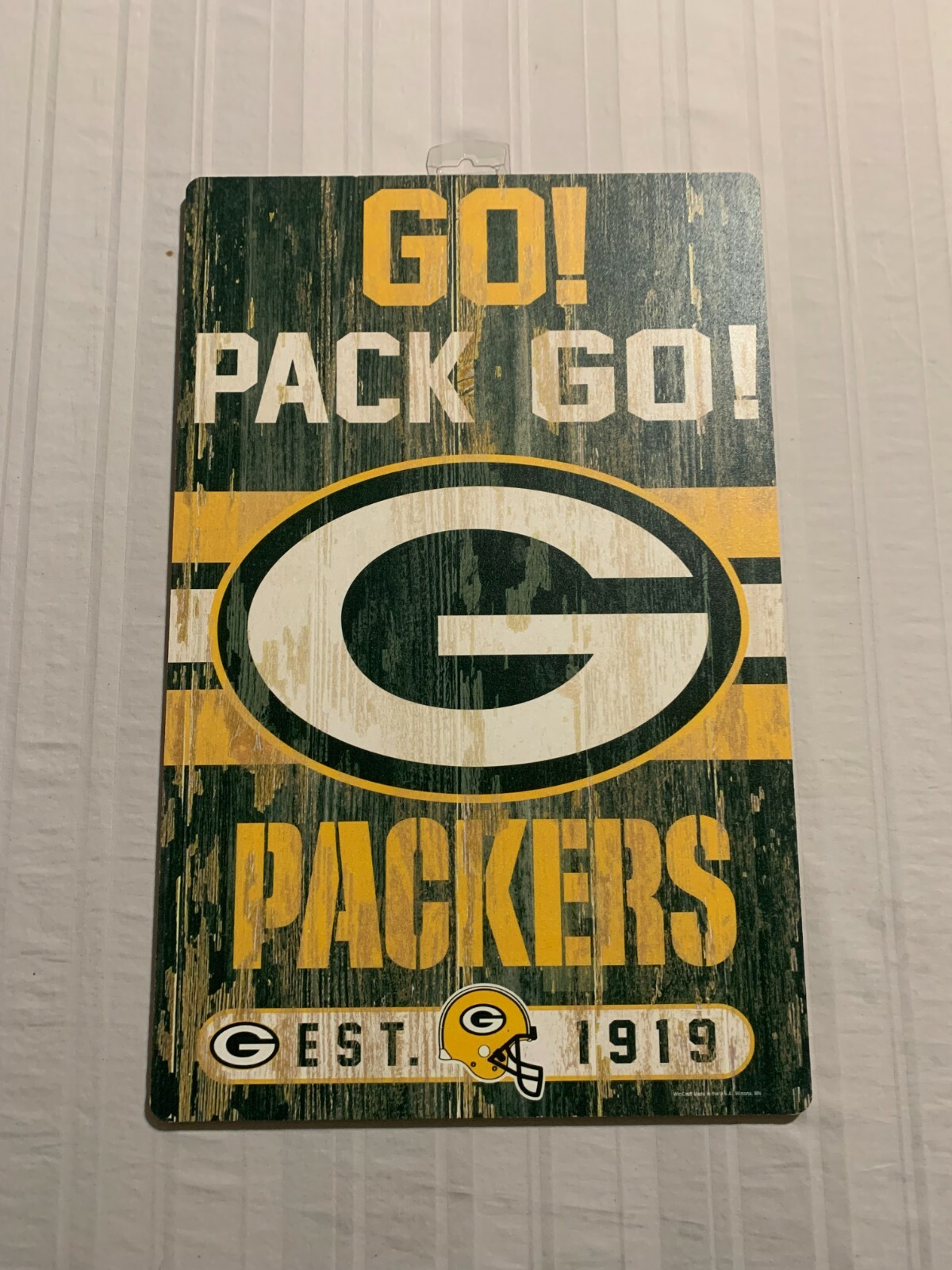 Green Bay Packers NFL 17" x 11" Wood Decorative Indoor Slogan Sign ...
