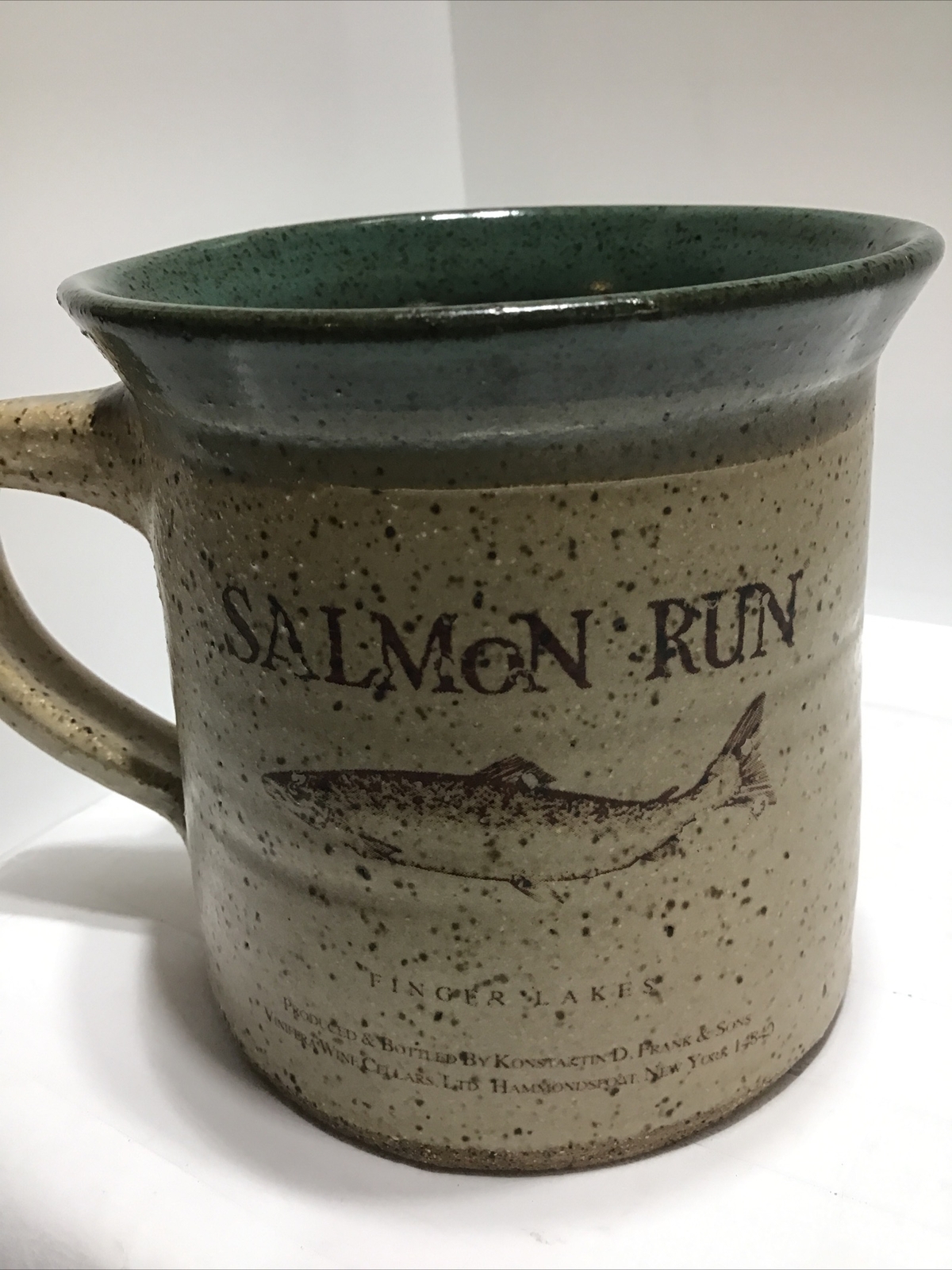 SALMON RUN COFFEE MUG. FISHING POTTERY MUG. Art Deco Print Mug. B219 | eBay