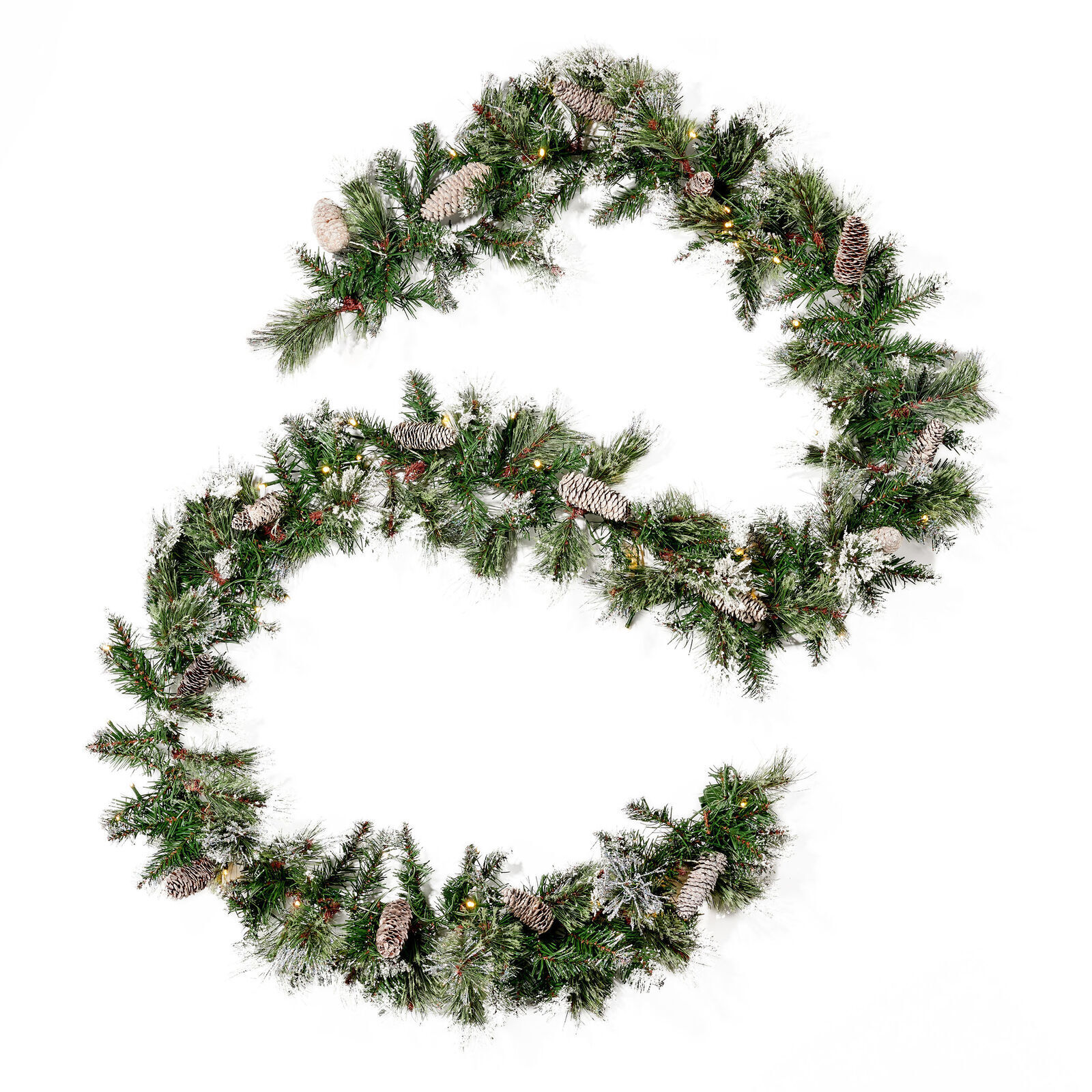 GDF Studio 9ft Mixed Spruce Pre-Lit Clear LED Artificial Christmas ...