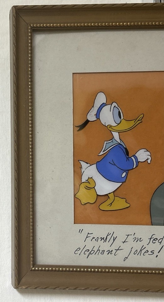 Vntg Donald Duck Dumbo Disney Art Celluloid Exclusive Used In Disney ...