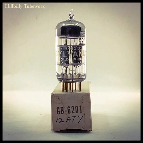 NOS NIB SYLVANIA GOLD BRAND 6201/12AT7/GOLD PINS/NEAR PERFECT BALANCE ...