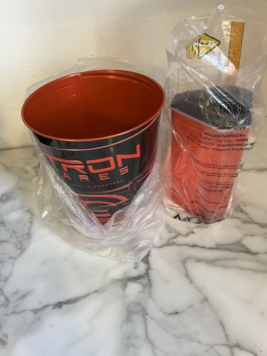 Tron Ares Popcorn Bucket Tin & LED Cup Combo, Regal Cinemas, New | eBay