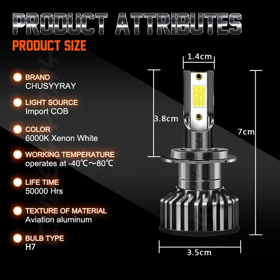 For Ford Fusion 2006-2016 LED Headlights High Low Beam Fog Light Bulbs ...