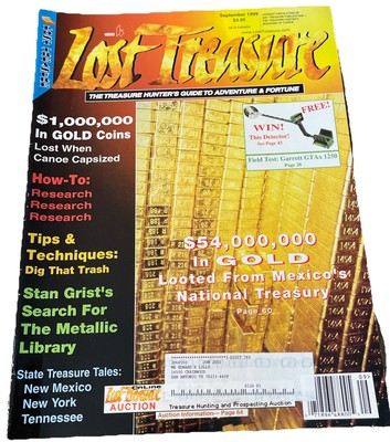 Lost Treasure Magazine September 1999 Hunters Guide Metal Detector Gold ...