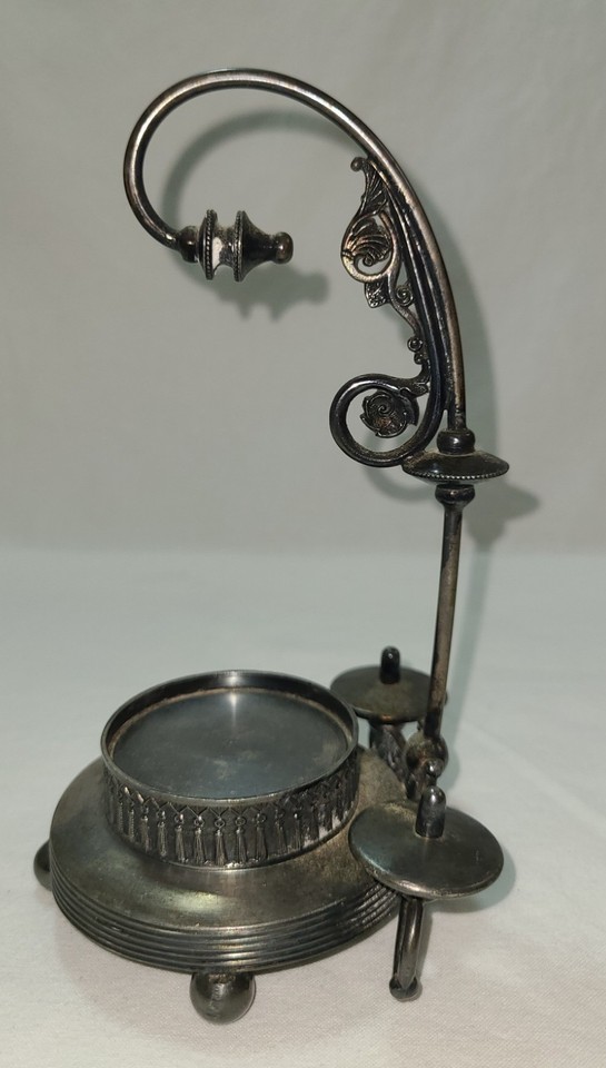 Vintage Antique Silverplate Castor Pickle Condiment Sugar Candle Holder ...