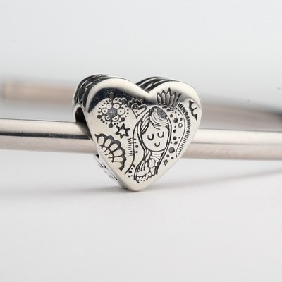 Authentic Pandora Rare Pandora Virgin Guadalupe Silver Heart Distroller ...