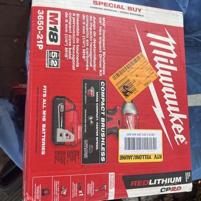 Milwaukee 3650-21P 18V Impact Driver Set 45242833269| eBay